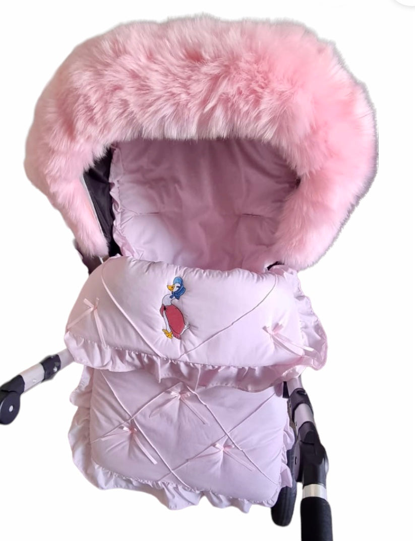 Jemima Puddleduck Cosy Toes Footmuff - Pink – Gillytots Children’s Boutique